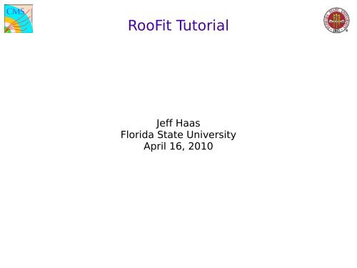 RooFit Tutorial