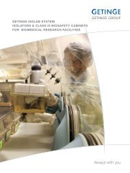 GETINGE CLEAN SINK DOSING - Getinge Infection Control