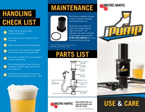 iPump Instructions (PDF 392k) - Micro Matic USA