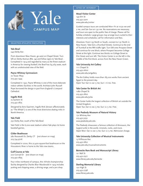 Yale University Campus Map