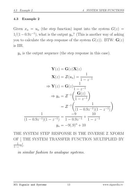 4.2 Example 1 4 SYSTEM XF 4.2 Example 1 4 SYSTEM XF
