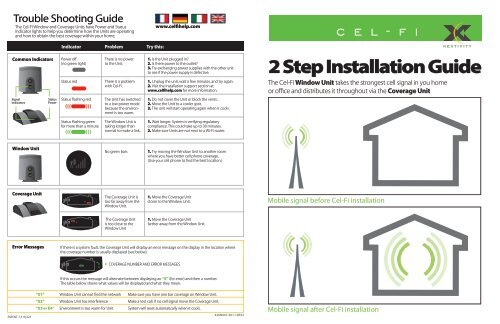 Nextivity RS1 Cel-fi System Quick Start Guide - 4Gon