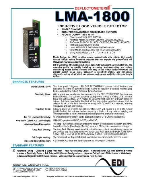 LMA-1800 Loop Detector - Guardian Traffic