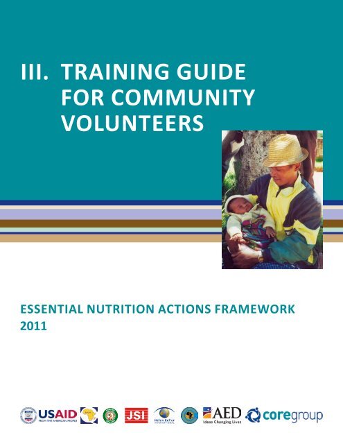 iii. training guide for community volunteers - CORE Group
