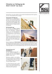 Verlegung - bei Maco Dach