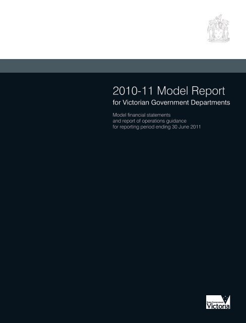 2010-11 Model Report - Department of Treasury and Finance