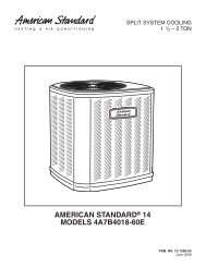 5 Ton American Standard 13 Models 4A7M3018-06 - Wolff Bros ...
