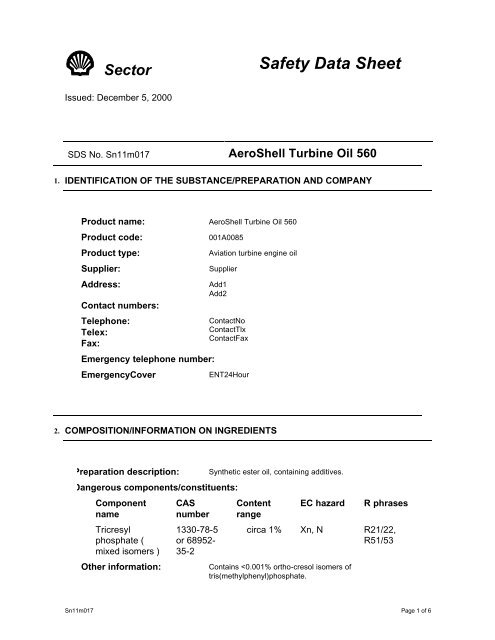 AeroShell Turbine Oil 560