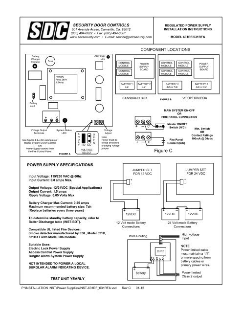Installation - SDC Security Door Controls
