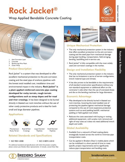 Rock Jacket ® Data Sheet - Bredero Shaw