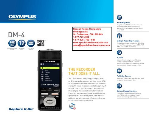 Olympus DM-5 - The Recorder that does it all