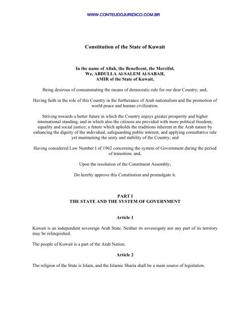 The Constitution of the State of Kuwait