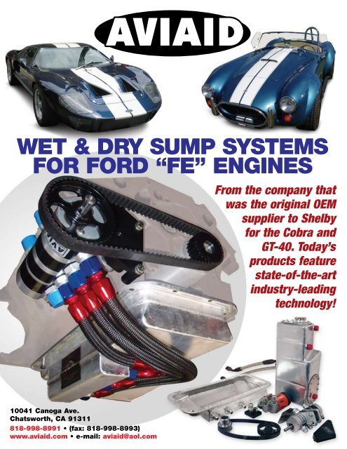 WET & DRY SUMP SYSTEMS FOR FORD â FEâ ENGINES - Aviaid