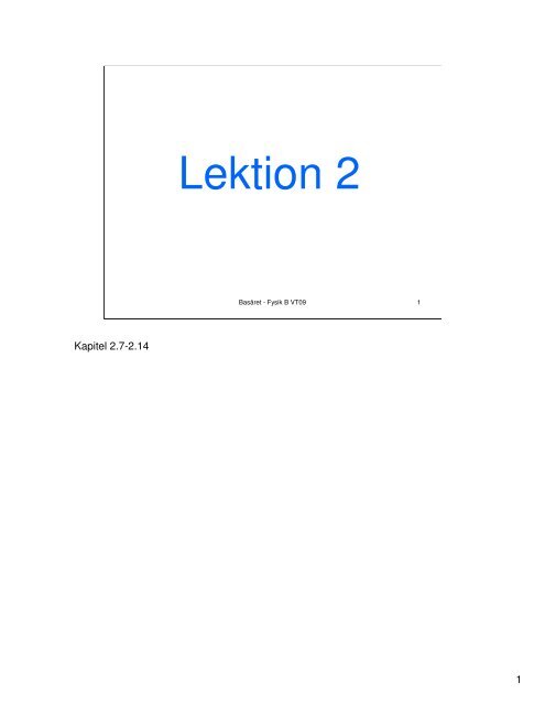 Lektion 2