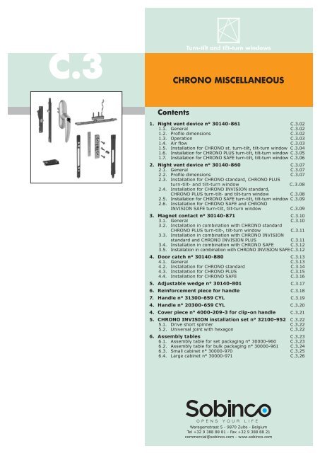CHRONO MISCELLANEOUS - Sobinco