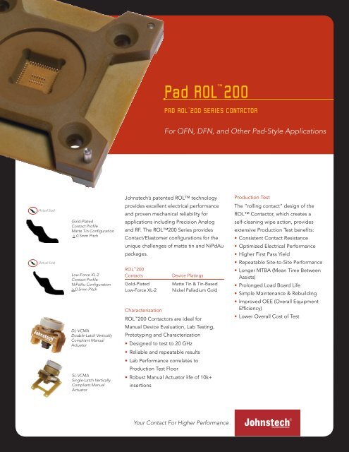 Pad ROLâ ¢200 - Johnstech