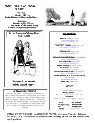 RCIA Handouts: Pages: 1. - Holy Trinity Catholic Church