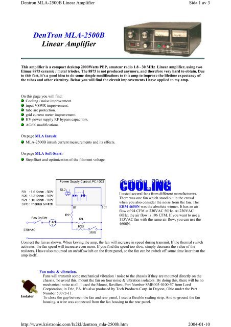 Dentron MLA-2500B Linear Amplifier - Dk9ip.de