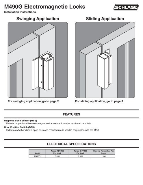 M490G Electromagnetic Locks - Security Technologies