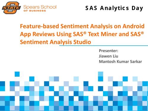 Feature-based Sentiment Analysis Using SASÂ® Text Miner and SAS ...