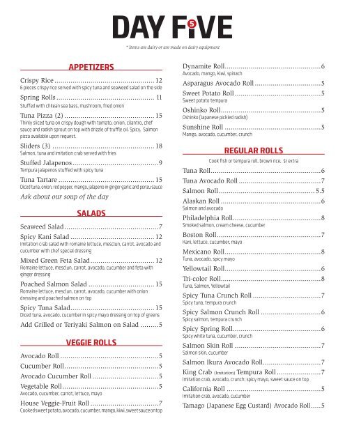 their menu - Great Kosher Restaurants Magazine