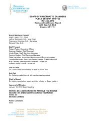 Application for a Chiropractic License - California Board of ...