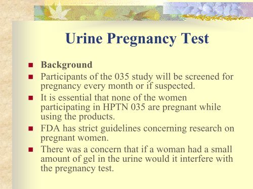 Urine Pregnancy Test