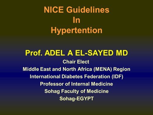 NICE Guidelines In Hypertention - RM Solutions