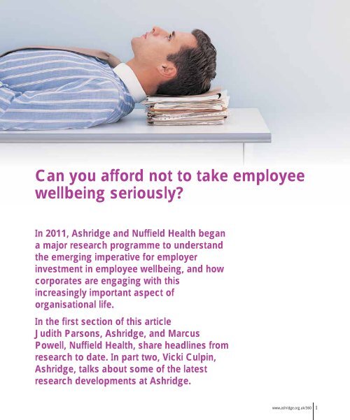 Corporate Wellbeing - Nuffield Health