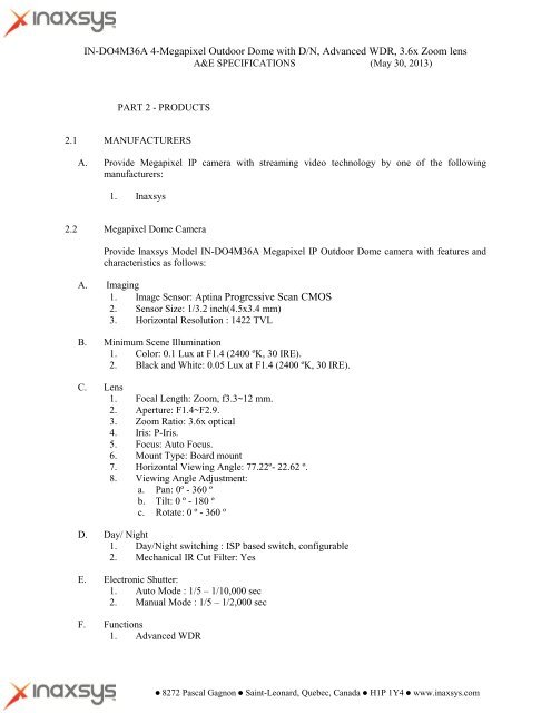section 16785 - master antenna television system - Inaxsys