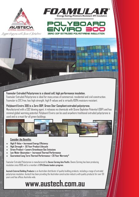 Introduction to Extruded Polystyrene Brochure - Foamular