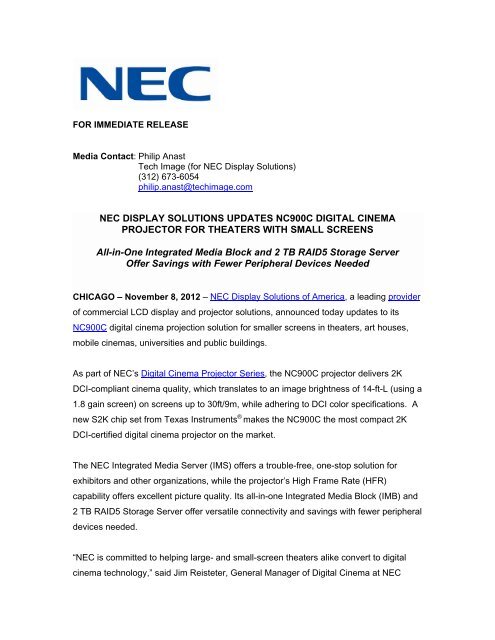 Download PDF - NEC Display Solutions