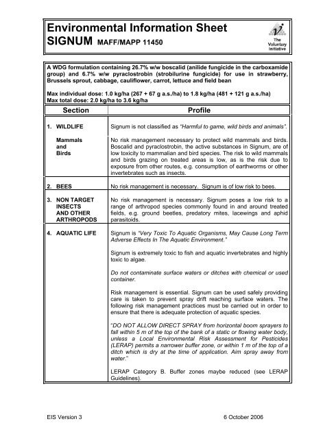 Environmental Information Sheet [PRODUCT] - Green-tech
