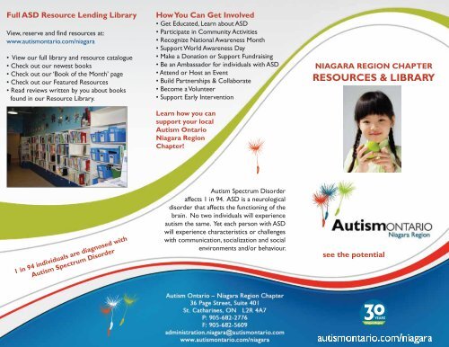 Resources Brochure 1 - Autism Ontario