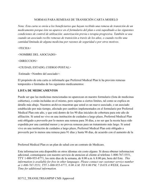 Preferred Medical Plan es un plan de salud con un ... - Medicare Plan