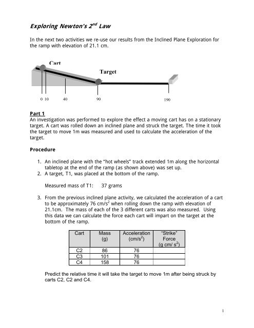 Exploring Newton's 2nd Law - Science