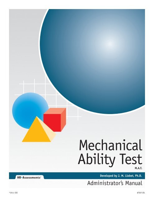 Mechanical Ability Test - G.Neil