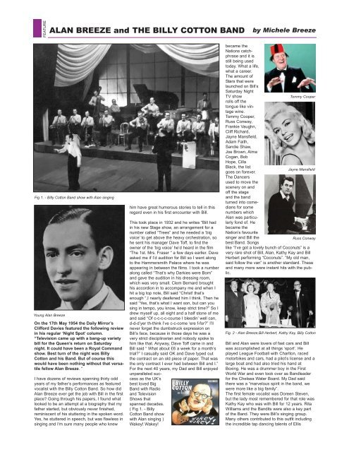 Alan Breeze with the Billy Cotton Band. - Paul Brett