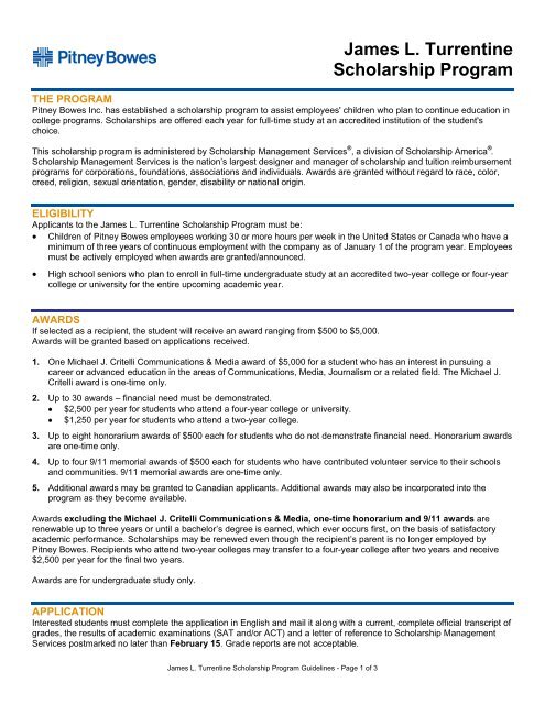 James L. Turrentine Scholarship Program