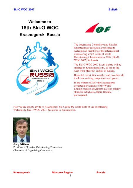 18th Ski-O WOC - the IOF / Top - International Orienteering Federation