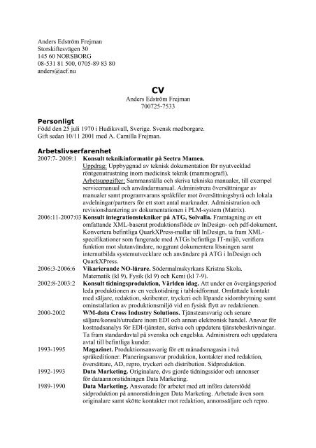 Anders CV
