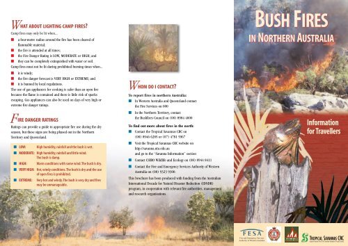 Brochure: Bushfires in northern Australia, information ... - EnviroNorth