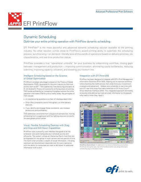 EFI PrintFlow Datasheet
