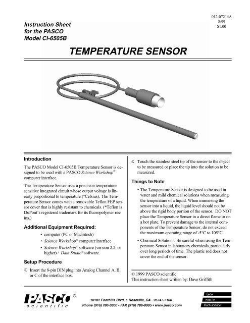 TEMPERATURE SENSOR