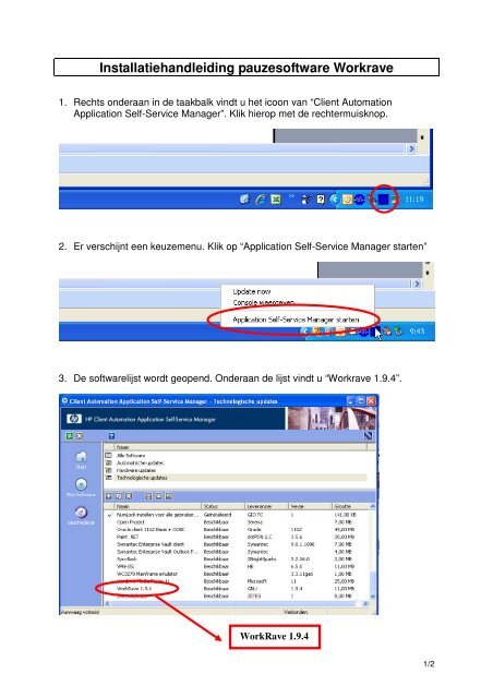 Installatiehandleiding pauzesoftware Workrave - Bestuurszaken