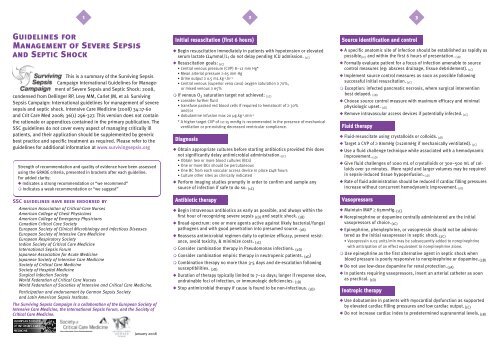 Guidelines for Management of Severe Sepsis and Septic Shock - usan