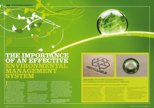 the importance of an effective environmental management ... - Ipex