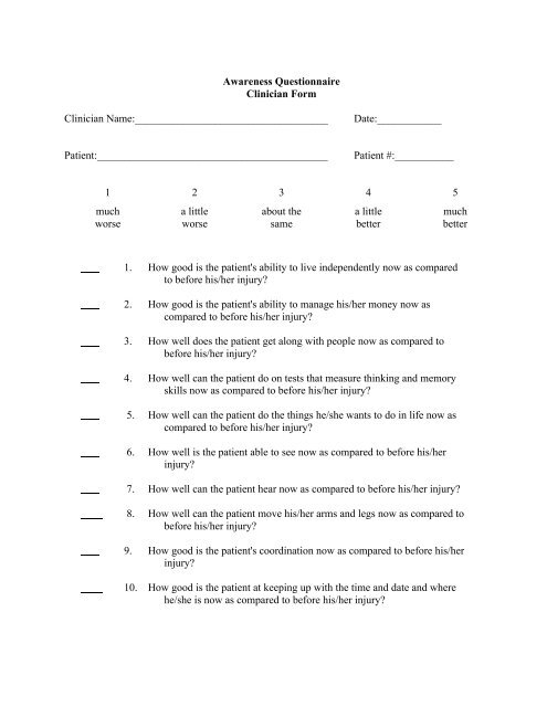 AQ-Clinician Form