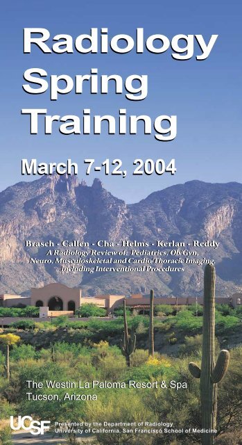 Radiology Spring Training Radiology Spring Training