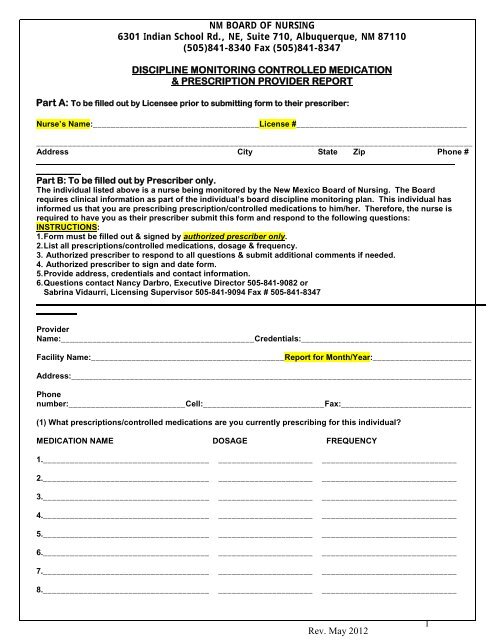 Discipline Monitoring Controlled Medication & Prescription Provider ...